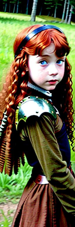Young medieval girl, fairytale fantasy protagonist,...