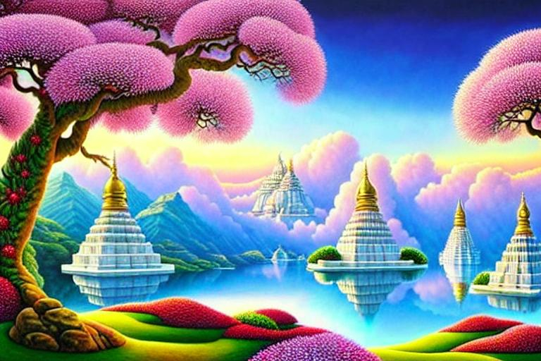 A grand and magnificent shining vedic marble Temple... | OpenArt