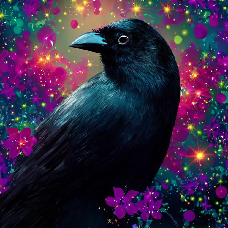 sparkles crow flowers | OpenArt