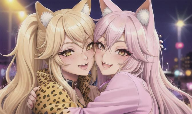 gyaru girl with a leopard print jacket and heavy mak... | OpenArt