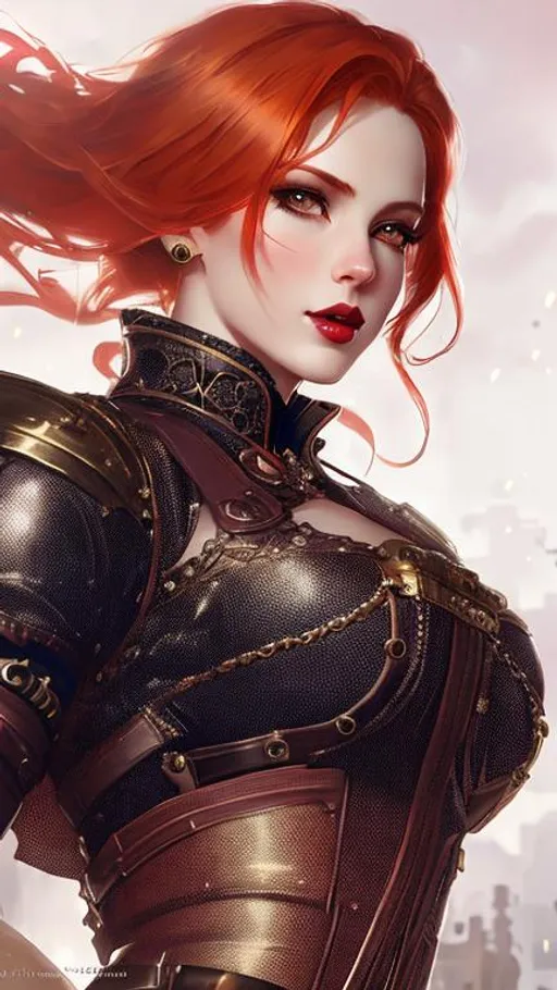 Professional painting of a beautiful steampunk pale... | OpenArt