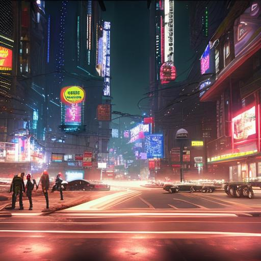 Cyberpunk style city street at night, unreal engine 5 | OpenArt