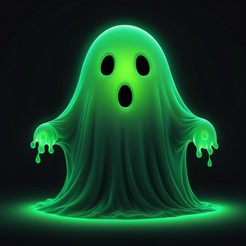 green glowing beautiful blob ghost
