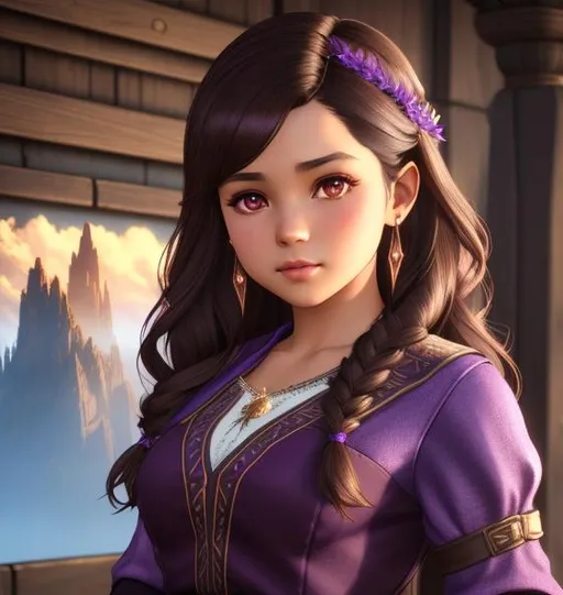 Artgerm, 3d render, adorable child with long curly d... | OpenArt