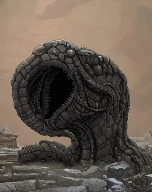 leviathan, giant, huge, ice, eldritch, horror, worm,... | OpenArt