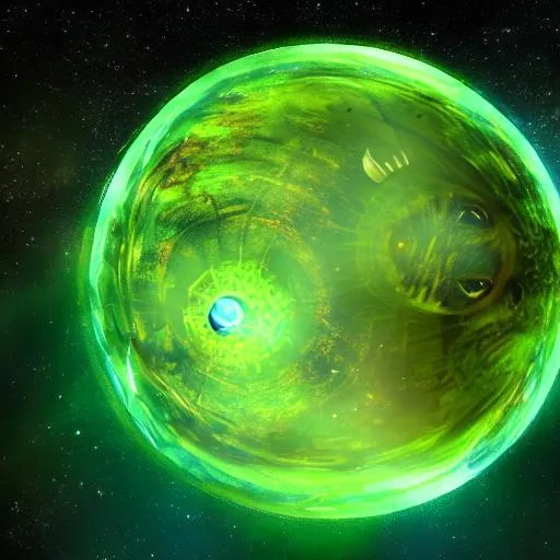 Green alien planet with alien animals | OpenArt