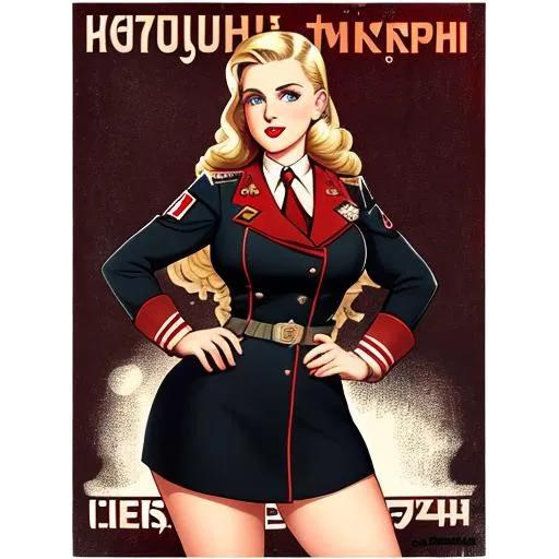 ilustration like 1940s german nazi poster a full b... | OpenArt