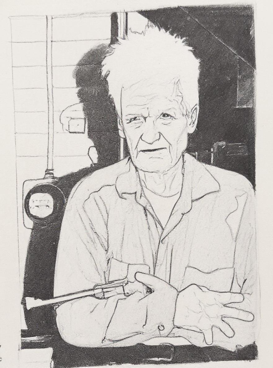 Make image into outline cartoon pencil sketch