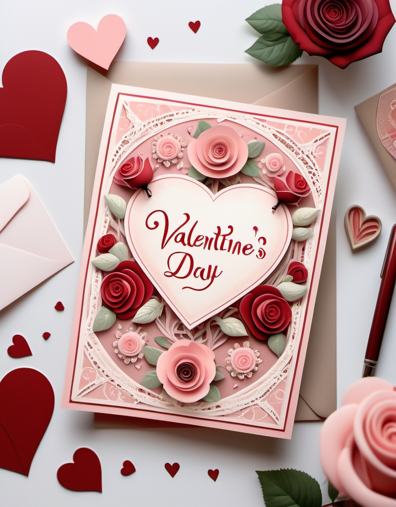 Valentine's Day card, romantic and heartwarming desi...