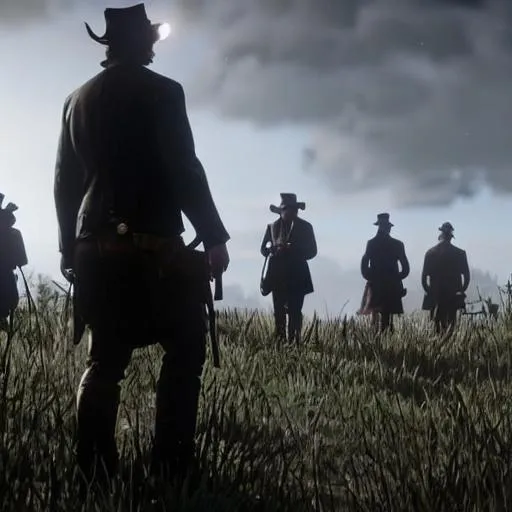 aesthetic Red Dead Redemption 2 characters standing...