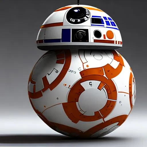 tiny cute BB-8 toy, standing character, soft smooth... | OpenArt