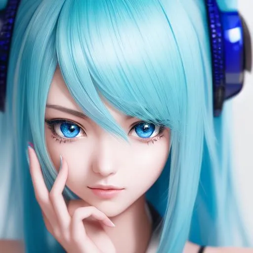 masterpiece hyperdetailed hatsune miku, intricate hy...