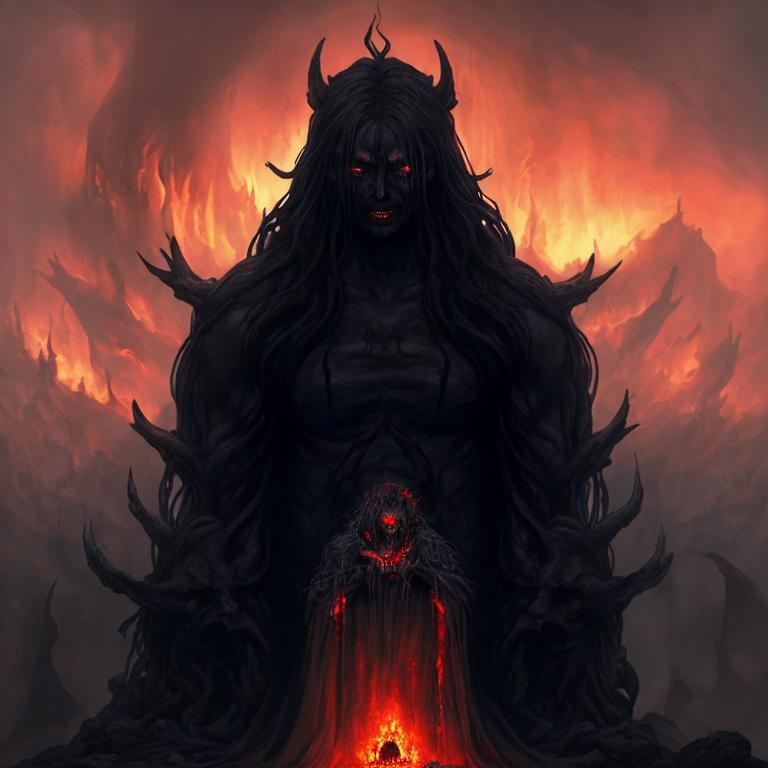 Dark ancient god waking from long slumber in a post... | OpenArt
