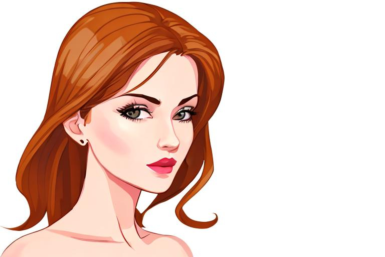 Beautiful woman cartoon portrait | OpenArt