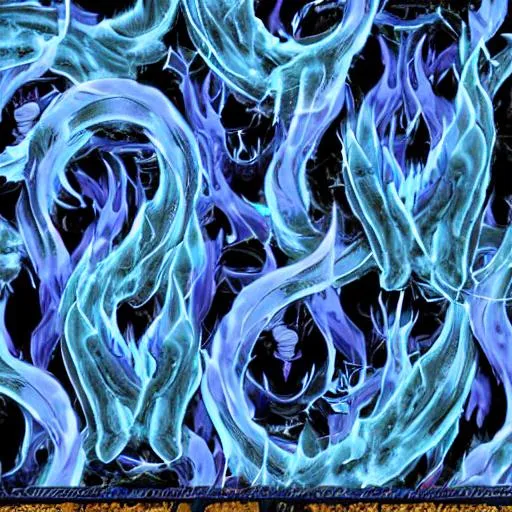 blue fire | OpenArt