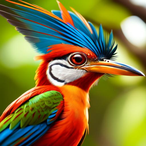 Highly detailed of Amazonian Royal Flycatcher bird,D...