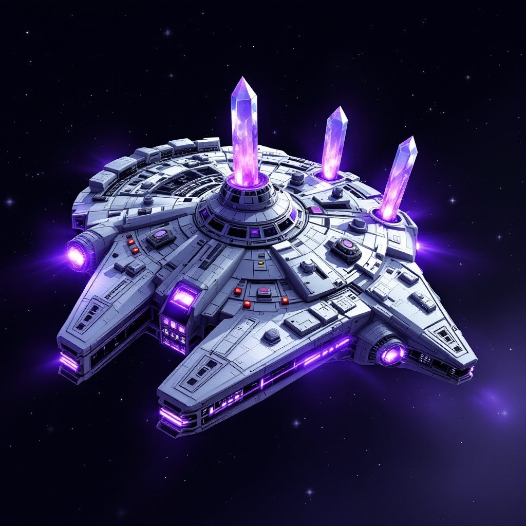 create an image of a Star Wars style transport ship...