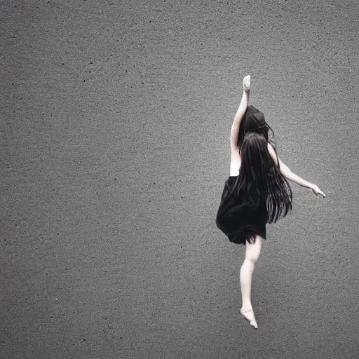 shadow girl falling into endless pit | OpenArt