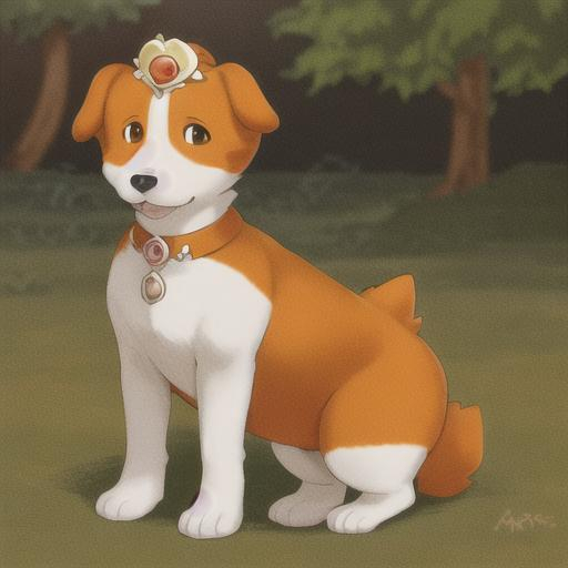 Orange and White boy dog named prince | OpenArt