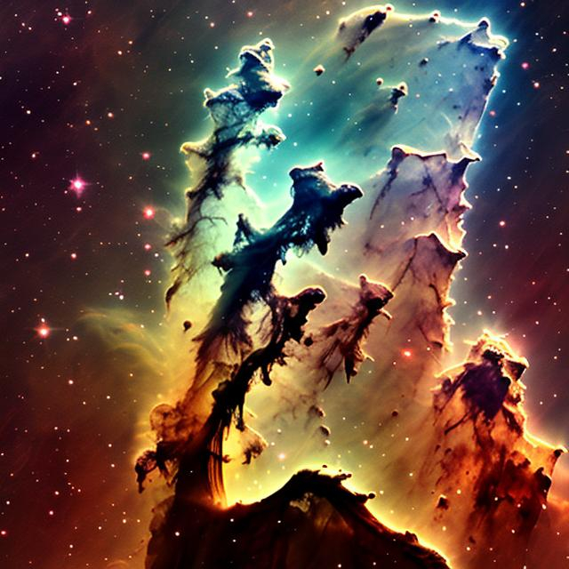 view from center of Eagle Nebula