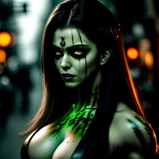 masterpiece of attractive seductive feminine zombie...