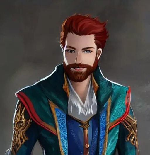 Concept Art of Warlock with natural red hair, short... | OpenArt