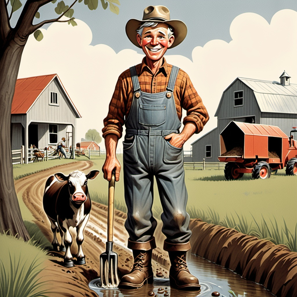 vintage illustration ofor the text: There was a far...