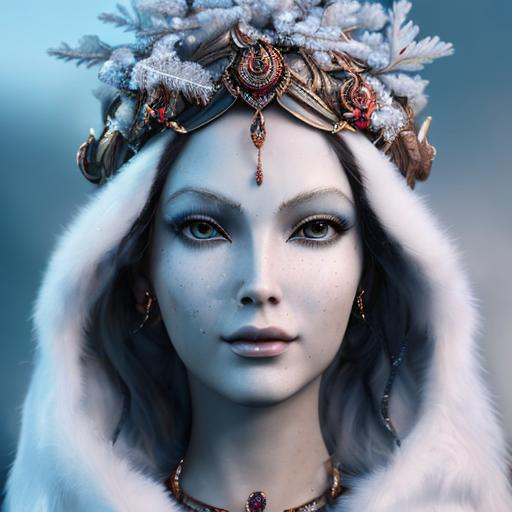 The Goddess of Winter, beautiful, vivid, magical, hi... | OpenArt