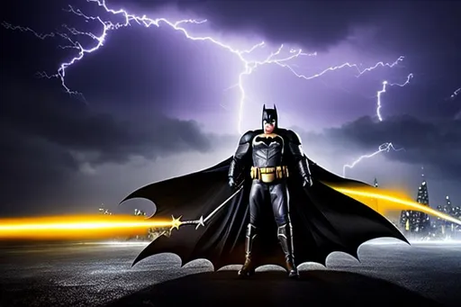 hyperrealistic photo of batman, wearing black, medie... | OpenArt