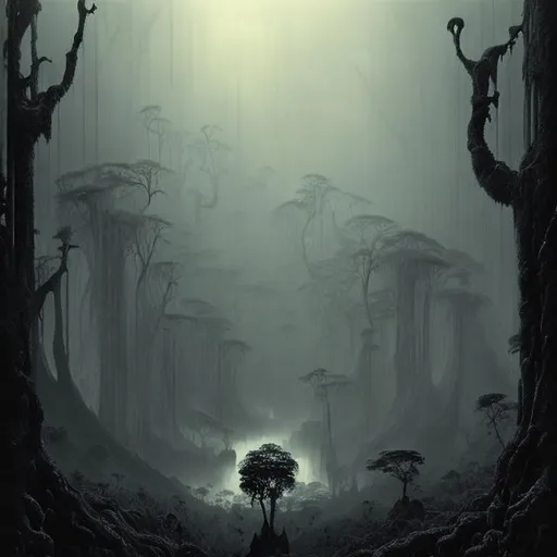 the swamp lair of an evil sorcerer guarded by mushro... | OpenArt