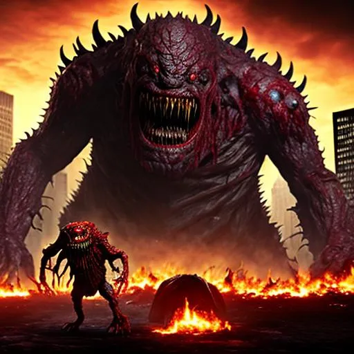 Detailed and realistic image of a gargantuan monster... | OpenArt