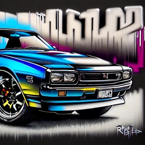 nissan skyline gtr r35 with custom wrap | OpenArt