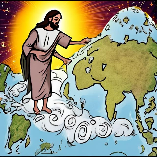 Jesus making the world with allah | OpenArt