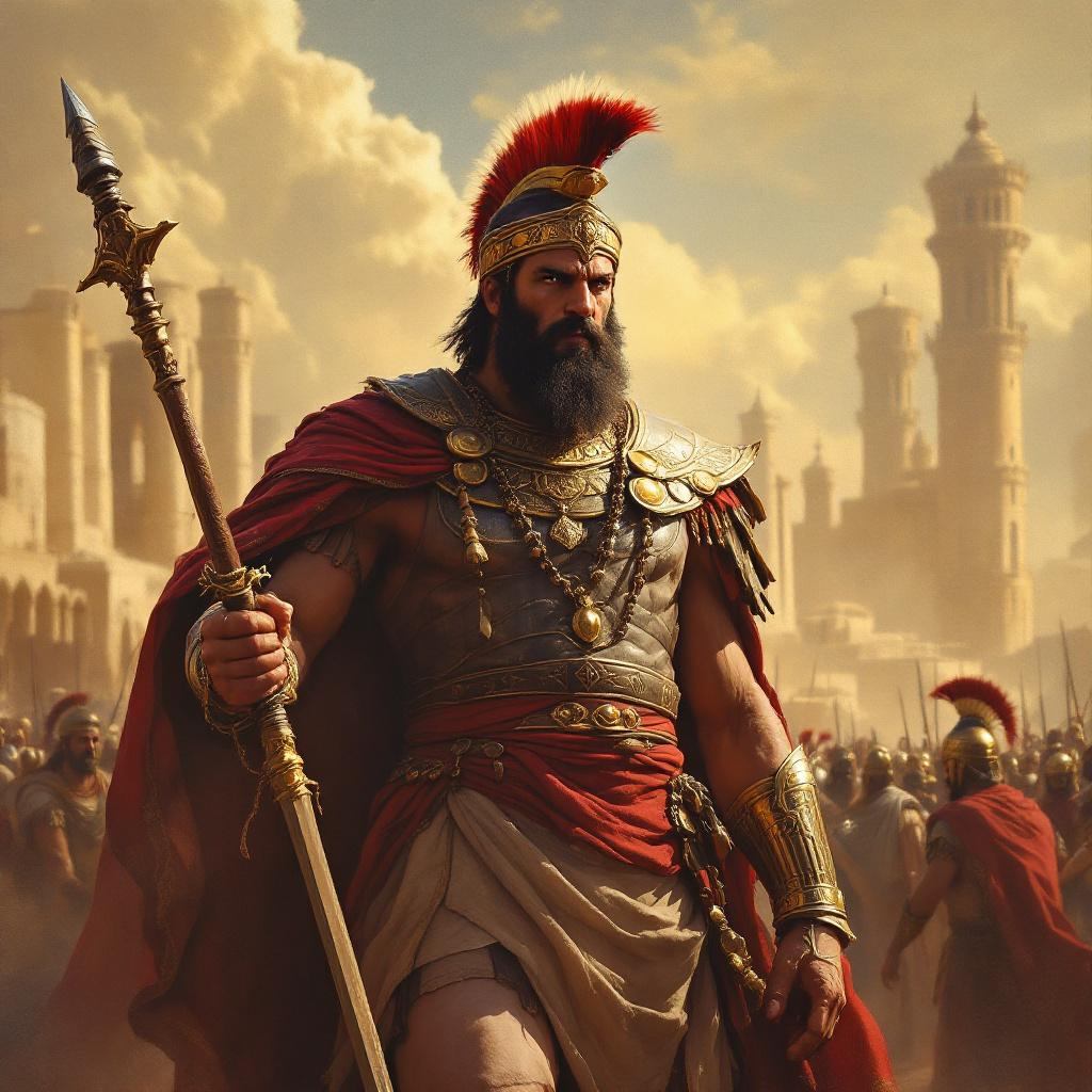 the legendary Carthaginian general Hannibal Barca in...