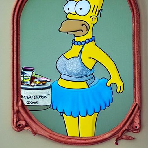 homer simpson in a tutu