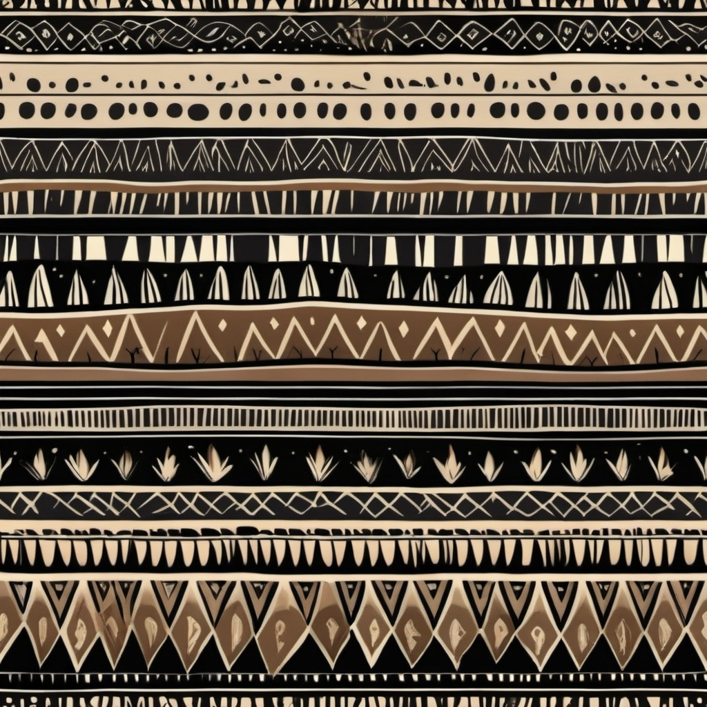 a seamless ethnical pattern, desert inspired, handpa...