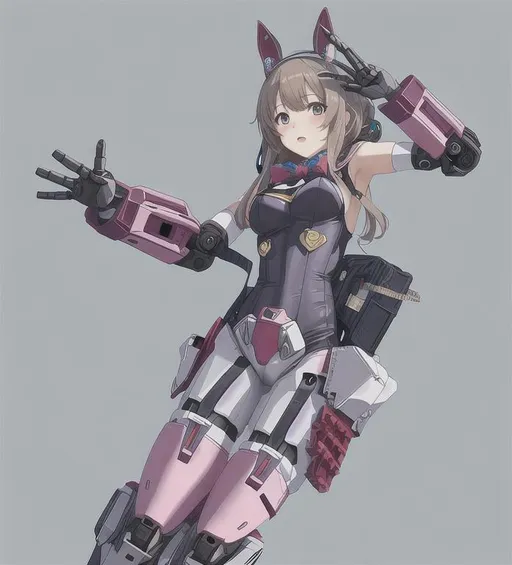 anime robot bunny girl, robot bunny body suit | OpenArt