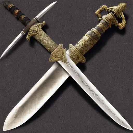 picture a of a full longsword with runes inscribed i... | OpenArt