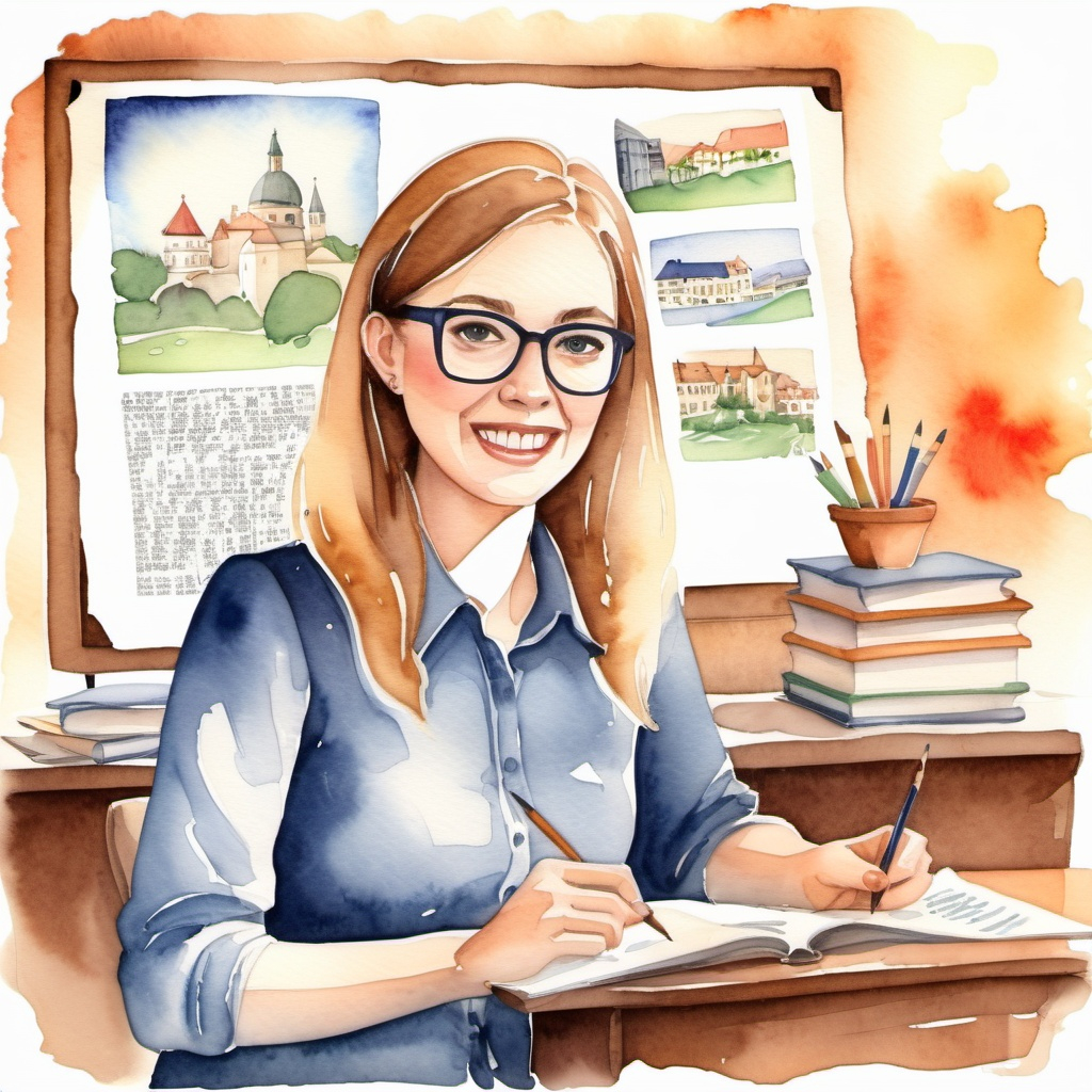 Teaching English As A Foreign Language Watercolor Image