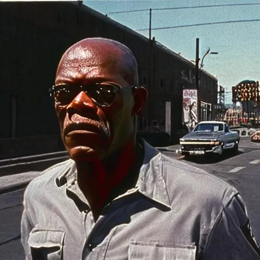 A realistic Samuel Jackson in a police action role,...