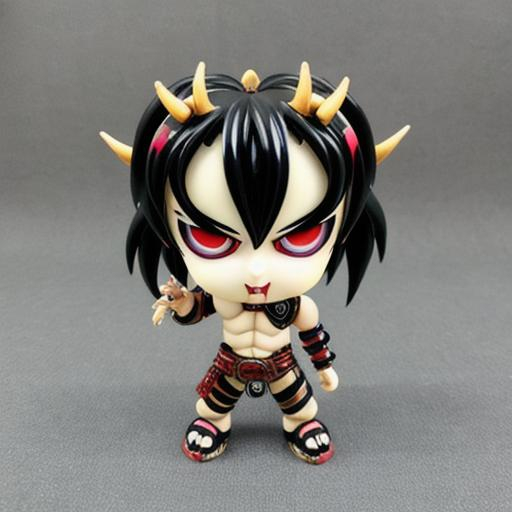 A painting of cool demon, japanese god, chibi, pvc a... | OpenArt