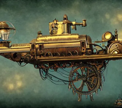 A Steampunk ornithopter | OpenArt