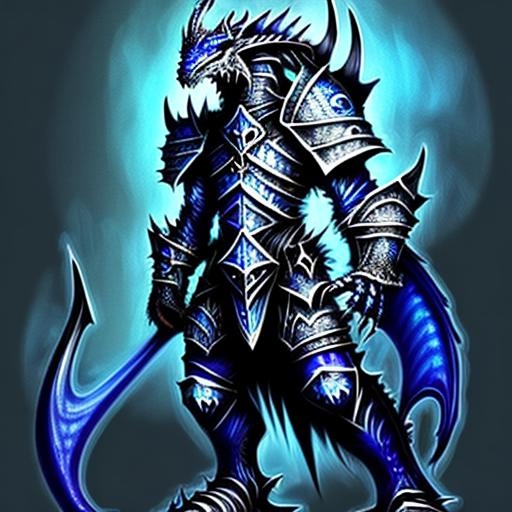 2d colorfull. (White skin) Dragonborn with a medium...