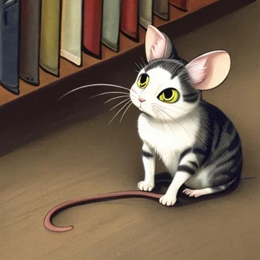 He had a crooked cat who had a crooked mouse