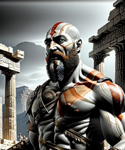 portrait of Kratos from God of War warrior, ultra_de... | OpenArt