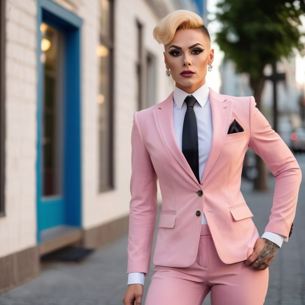 A gorgeous, very muscular, 25-year-old, Finnish drag...