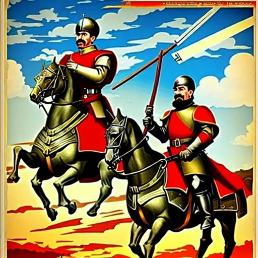 adolf hitter in medieval armor , socialism, propagan... | OpenArt