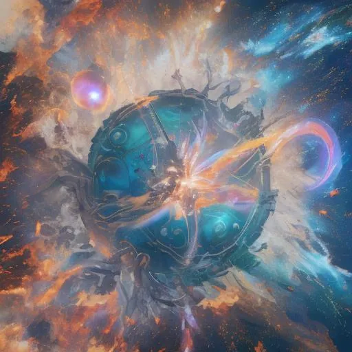 spider and web made of vast galaxies --ar 16:9 --sre...