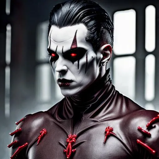 Photorealistic Dark Horror Androgynies Vampire Male...