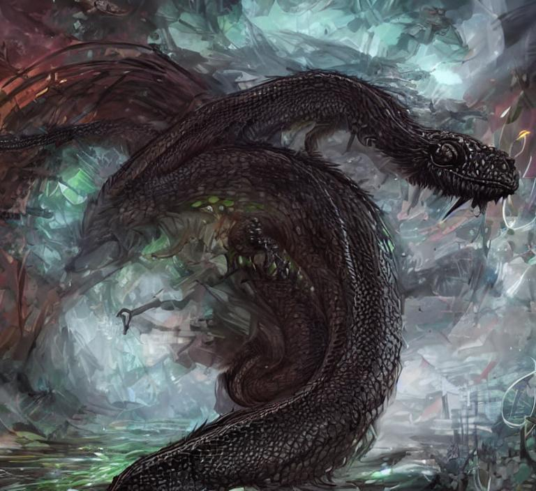 long black basilisk, timelord, legendary | OpenArt